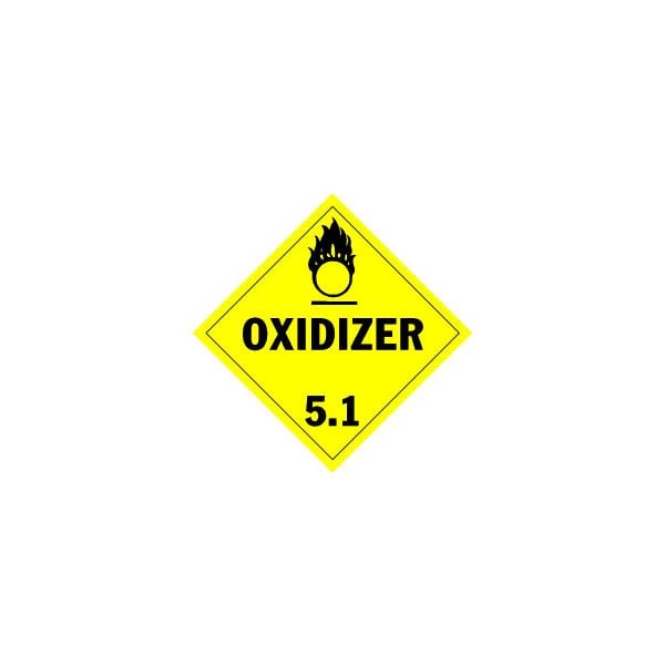 Oxidizer Placard, Package of 25