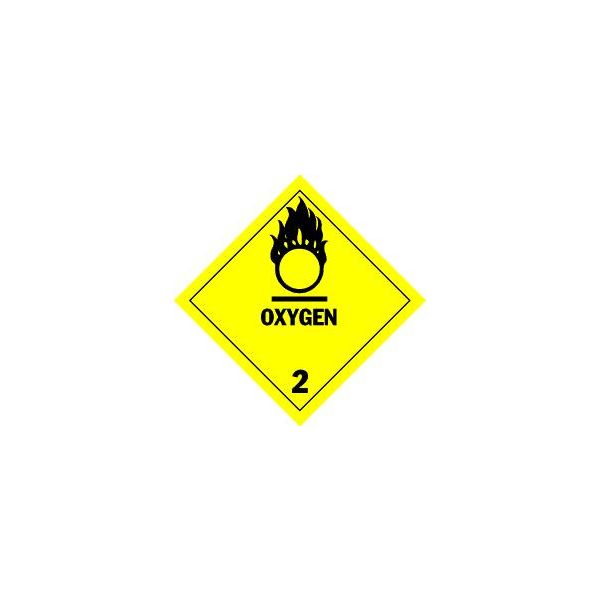 Oxygen Class 2 Labels, Roll of 500